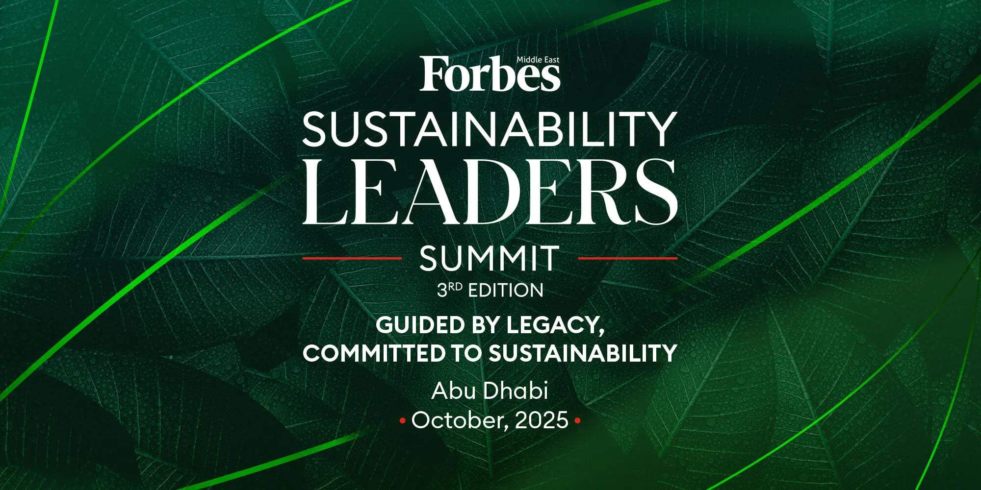 Sustainability Leaders’ Summit – Abu Dhabi - Forbes Middle East Events